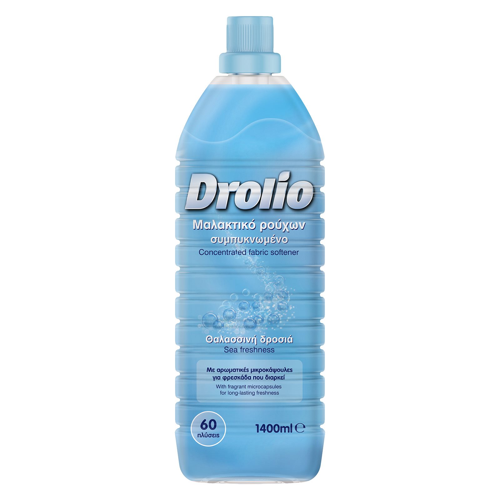 DROLIO Μαλακτικό Ρούχων Συμπυκνωμένο Θαλασσινή Δροσιά 60 πλύσεις 1400ml ...