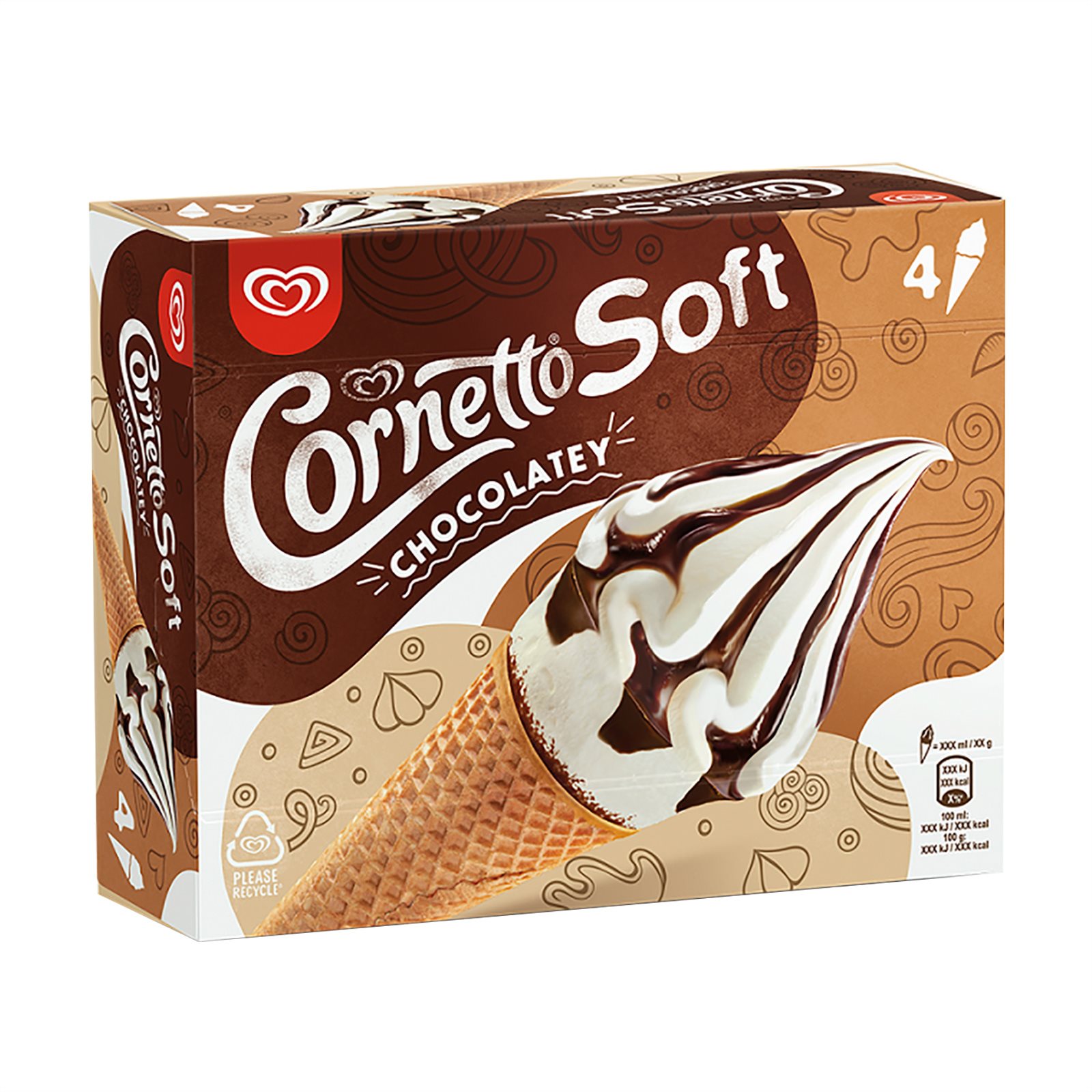 CORNETTO Soft Παγωτό Πύραυλος Chocolatey 4τεμ 324gr (560ml) | ΣΚΛΑΒΕΝΙΤΗΣ