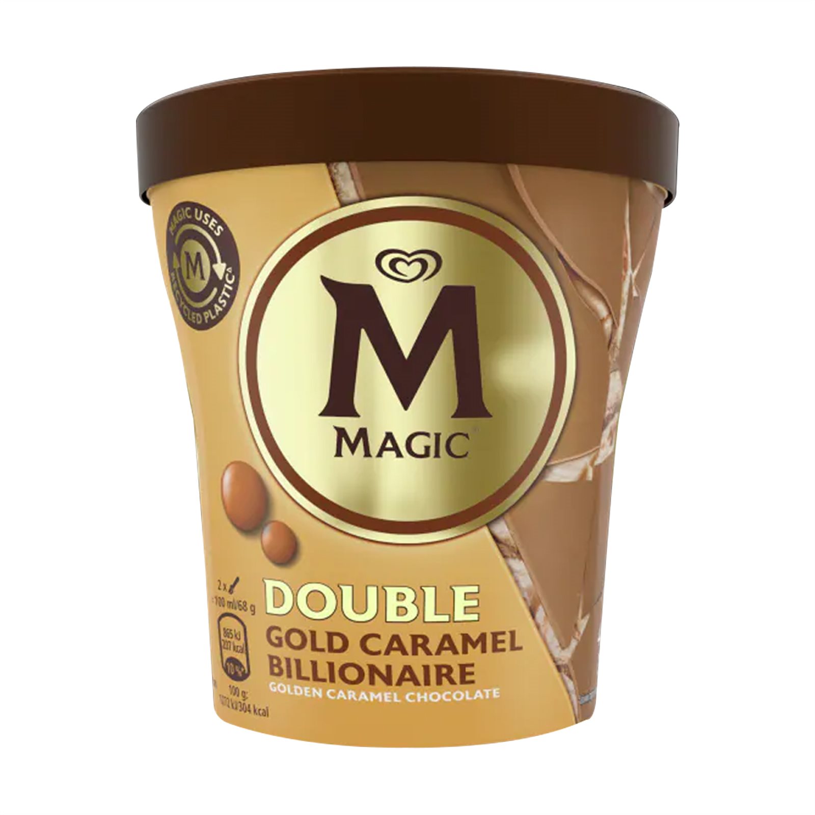 MAGIC Double Παγωτό Golden Caramel Chocolate 303gr (440ml) | ΣΚΛΑΒΕΝΙΤΗΣ