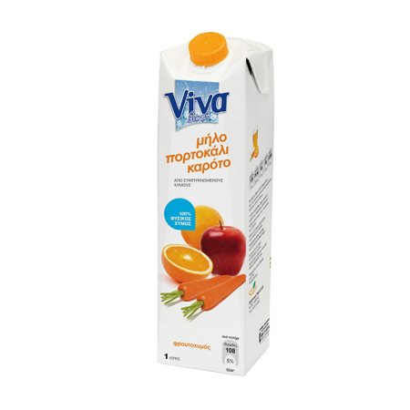 VIVA Fresh Χυμός Φυσικός Καρότο Μήλο Πορτοκάλι 1lt | ΣΚΛΑΒΕΝΙΤΗΣ