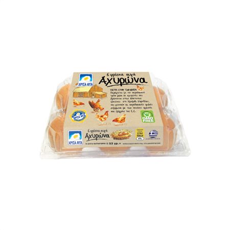 Αυγά Αχυρώνα ΧΡΥΣΑ ΑΥΓΑ Medium 6τεμ 53-63gr | ΣΚΛΑΒΕΝΙΤΗΣ