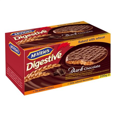 MCVITIE'S Digestive Μπισκότα με Επικάλυψη Μαύρης Σοκολάτας 200gr ...
