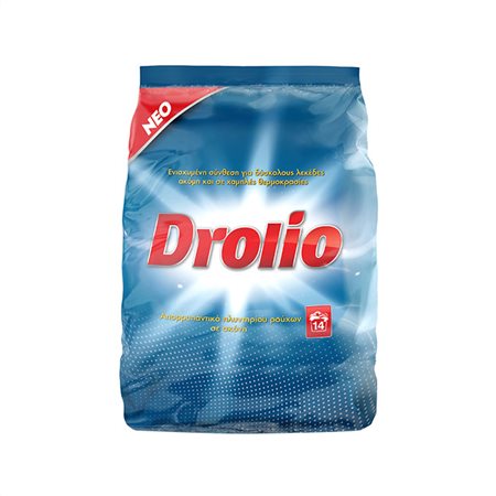 DROLIO Απορρυπαντικό Πλυντηρίου Ρούχων Σκόνη 14 πλύσεις | ΣΚΛΑΒΕΝΙΤΗΣ
